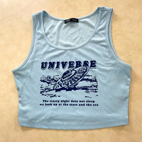 Tops | Space Cropped Tank Top | Poshmark